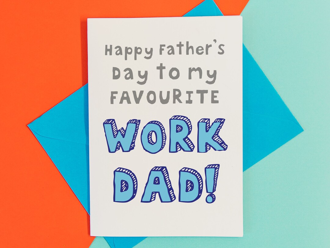 Work Dad Fathers Day Card, Funny Fathers Day Card for Work Dad - Etsy