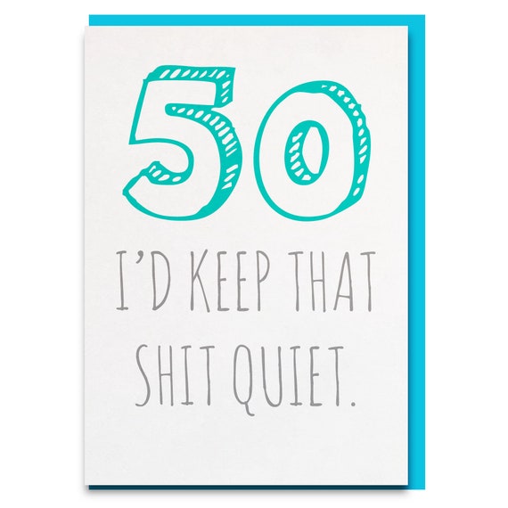 Funny 50th Birthday Card for Him Rude 50th Birthday Cards - Etsy