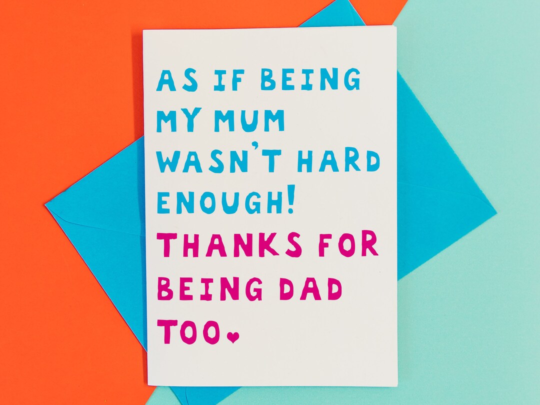 Happy Fathers Day Mum Card, Fathers Day Card for Mum, Happy Fathers Day ...