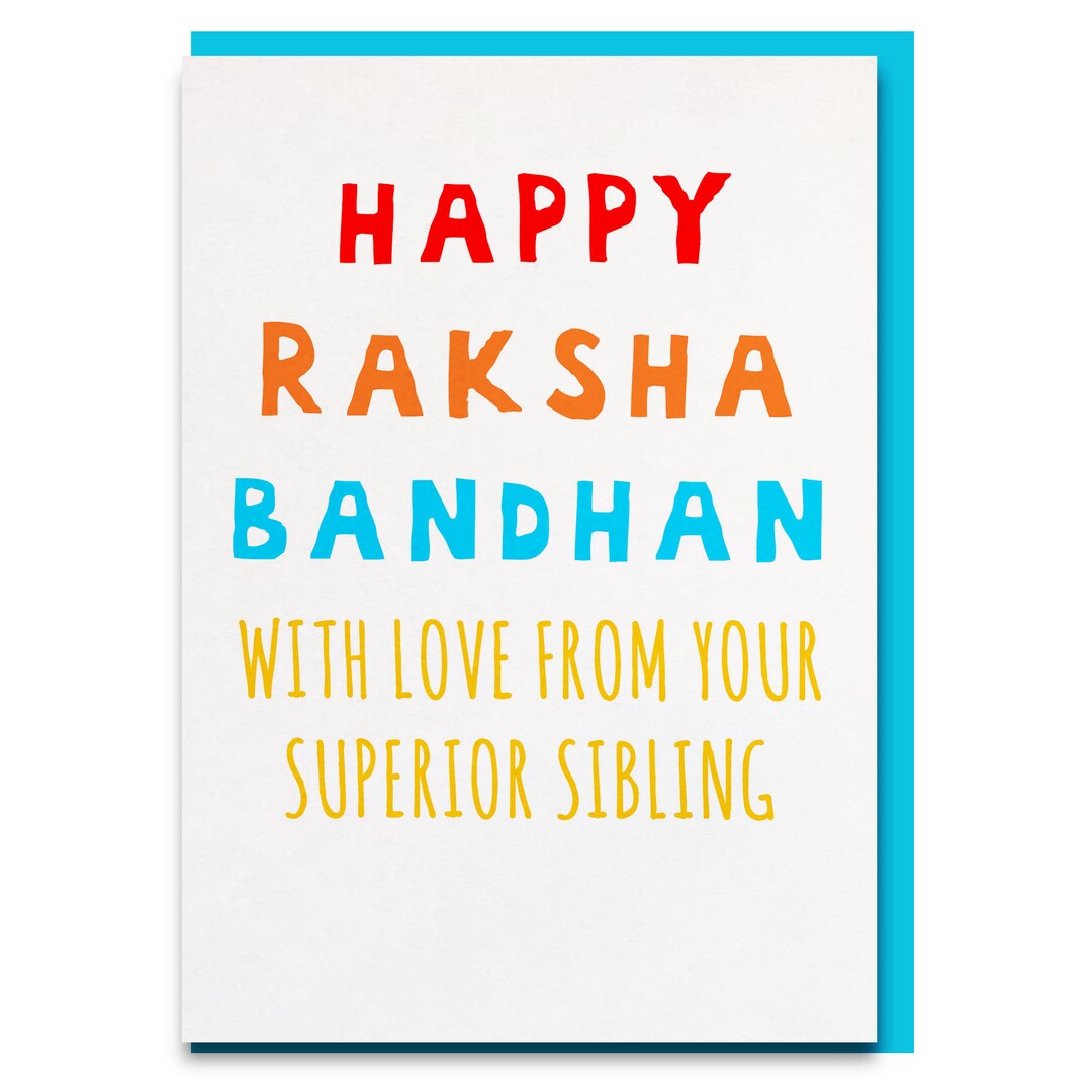 Funny Rakhi Card, Funny Raksha Bandhan Card, Rakhi Gift, Raksha Bandhan ...