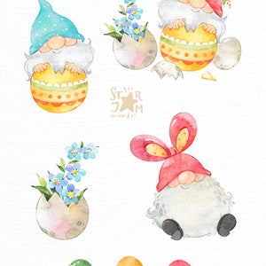 Easter Gnomes. Watercolor Clipart, Spring, Eggs, Child, Floral, Flowers ...