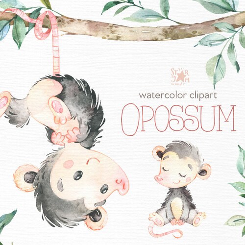 Lovely Forest. Little Animals Clip Art Watercolor Wolf - Etsy