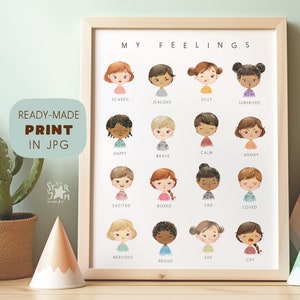 My Feelings. Digital Print, Emotions Chart, Educational Printable ...