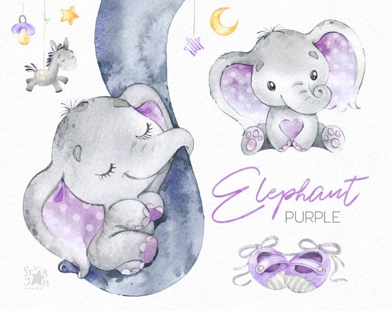 Purple Baby Elephant