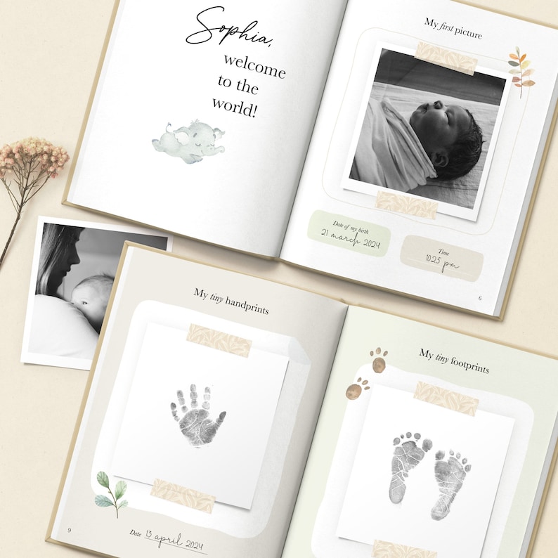 Baby's First Year - Blue. Personalized New Baby Book. Gift for Parents ...