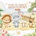 Savanna Pt.1 Cute Animals. Watercolor Clipart, African, Elephant ...