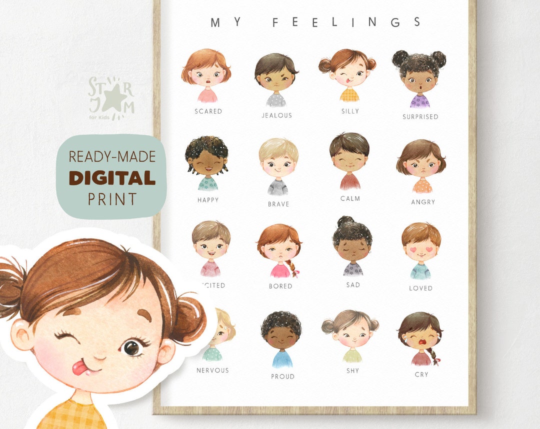 My Feelings. Digital Print, Emotions Chart, Educational Printable ...