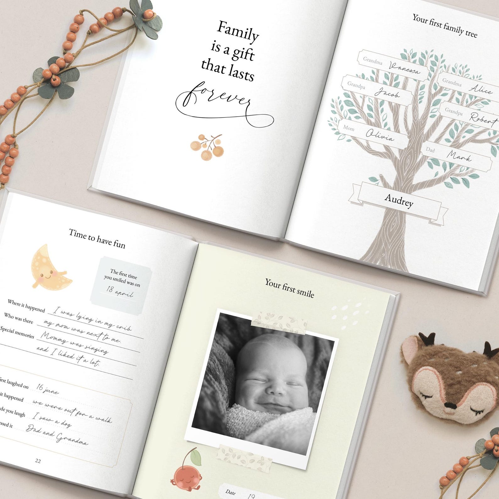 The Story of You - Baby's First Year Book. Personalized Memory Journal ...