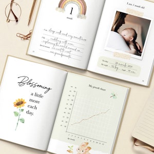 Baby's First Year - Beige. Personalized Baby Memory Book. Gift for ...