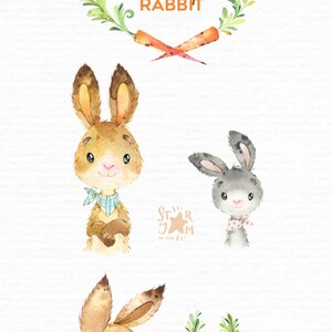 Daddy & Me. Rabbit Watercolor Animals Clipart, Father, Hugs, Family ...