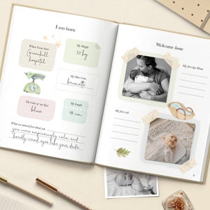 Baby's First Year - Pink. Personalized Baby Memory Book. Gift for ...