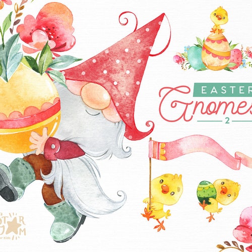 Christmas Gnomes 2 Watercolor Clipart Nordic Scandinavian - Etsy