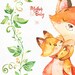 Mother & Baby. Watercolor Animals Clipart Fox Bear Swan - Etsy