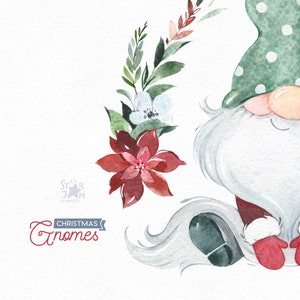 Christmas Gnomes Watercolor Clipart, Nordic, Scandinavian, Magical ...