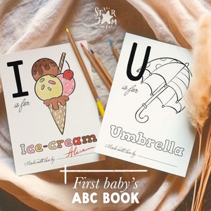 First Baby's ABC Book - Objects. Baby Shower Activity, Alphabet ...