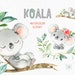 Koala. Little Animals Watercolor Clipart, Australia, Koala Bear ...