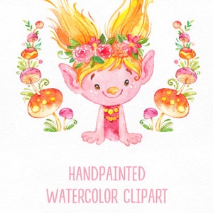 Trolls 2. Watercolor Clip Art, Cute Characters, Poppy, Dolls, Happy ...