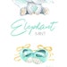 Elephant Baby Mint. Watercolor Little Animal Clipart, Africa, Neutral ...