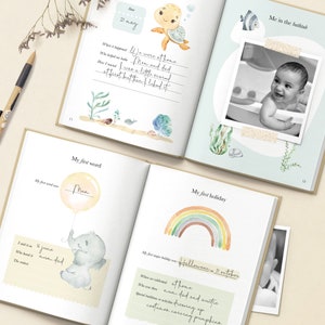 Baby's First Year - Blue. Personalized New Baby Book. Gift for Parents ...