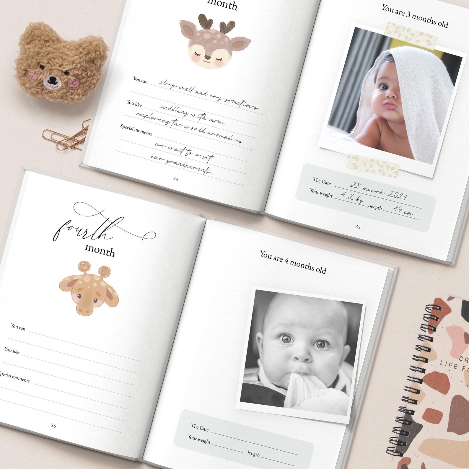 The Story of You - Baby's First Year Book. Personalized Memory Journal ...