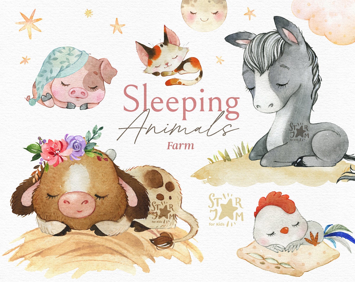 Sleeping Farm Animals