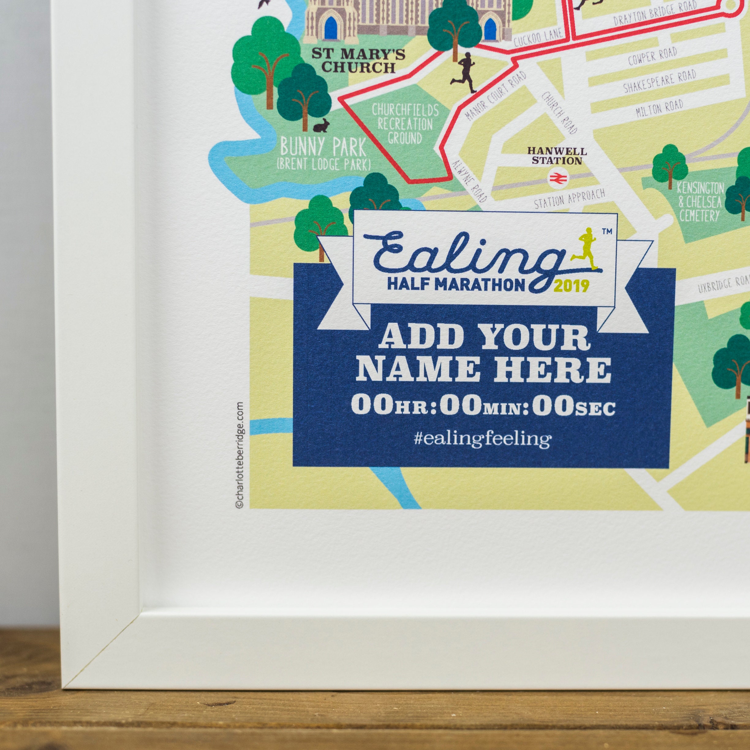 Ealing Half Marathon Illustrated Map Print - Etsy
