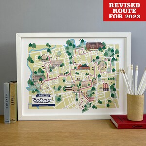 Ealing Half Marathon Illustrated Map Print - Etsy