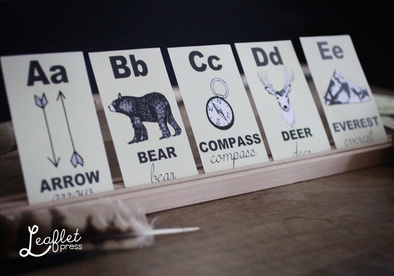 Outdoor Adventure Alphabet DIY Printable Flashcards for Homeschool ...