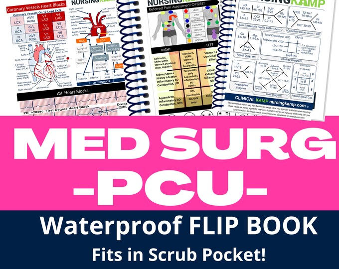 Clinical Book, Med Surg Lab Book, Quick Reference Medical Book ...