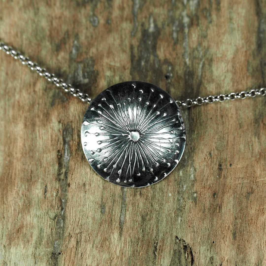 Dandelion Pendant Necklace in Sterling Silver, 40130 - Etsy