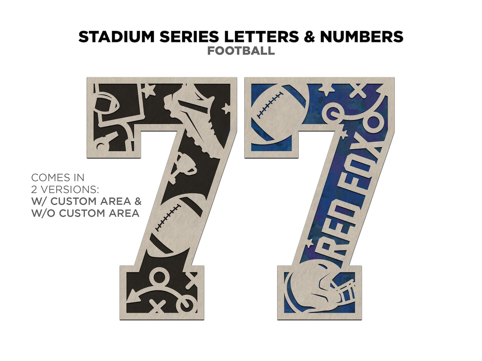 Football Stadium Series Letters & Numbers / Team Spirit / Kids Sports ...