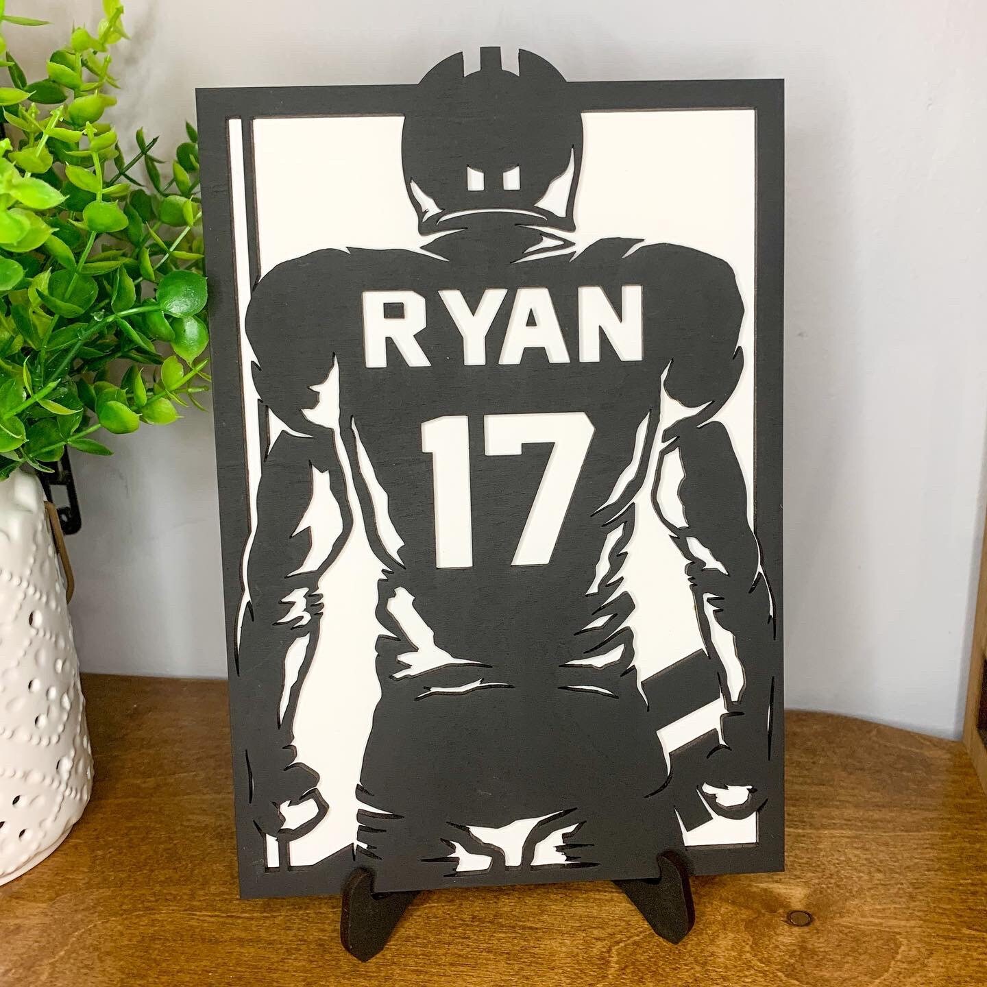 Personalized Football Player Sign / Football / Football Plaque | Etsy
