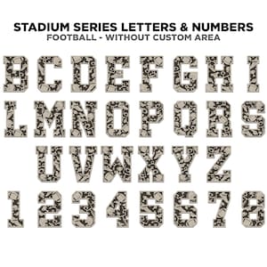 Football Stadium Series Letters & Numbers / Team Spirit / Kids Sports ...