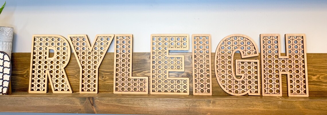 Cane Letters / Rattan Letters / Wicker Letters / Nursery Decor - Etsy