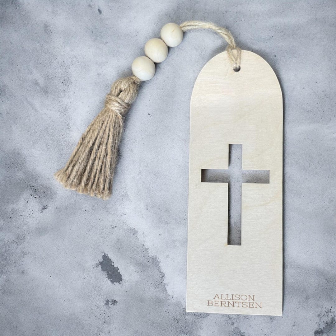 Personalized Bible Bookmark / Cross / Minimalist / Name Bookmark ...
