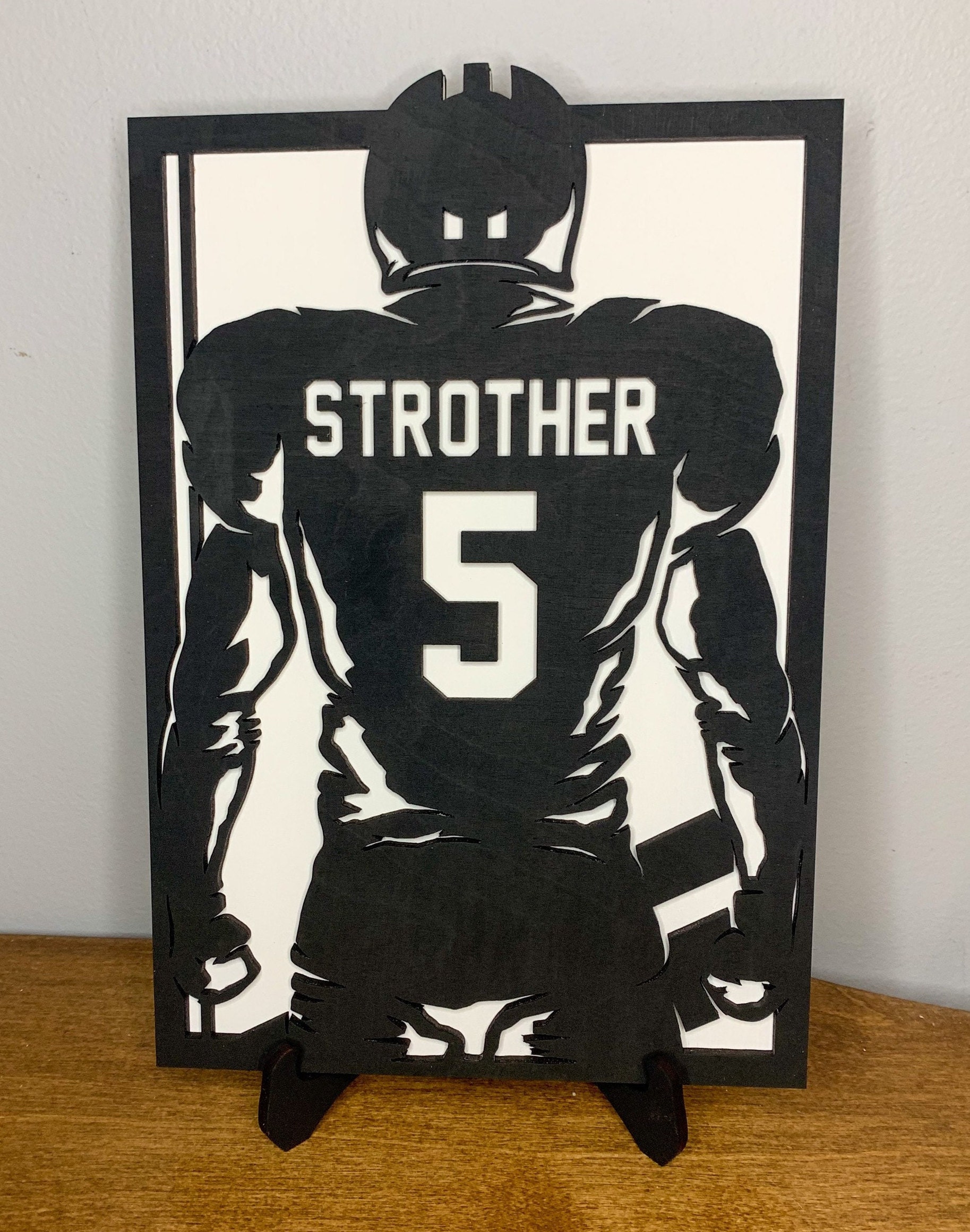 Personalized Football Player Sign / Football / Football Plaque - Etsy