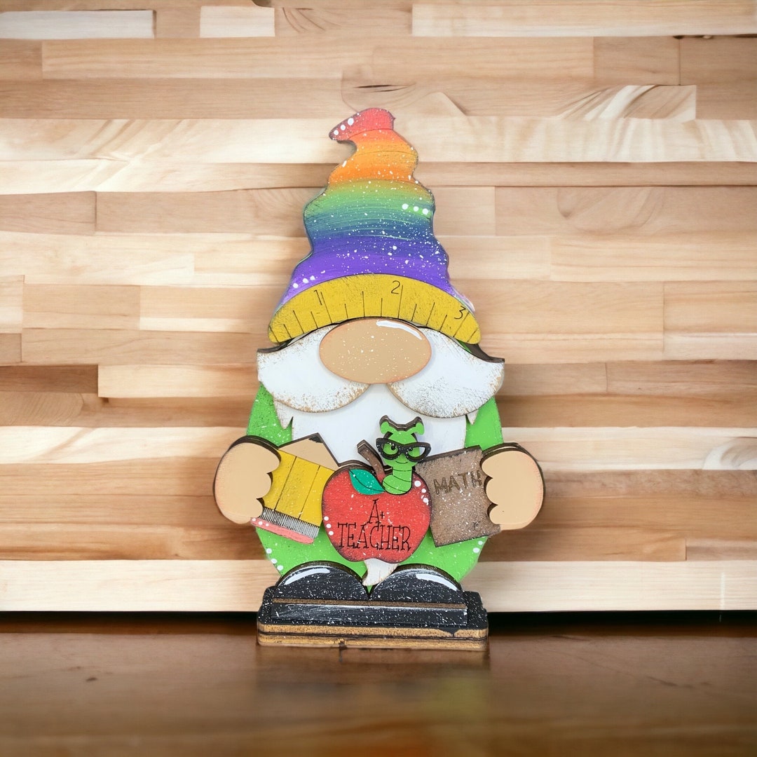 Teacher Gnome / School Teacher Gift / Teachers / Book Worm / Pencil / A ...