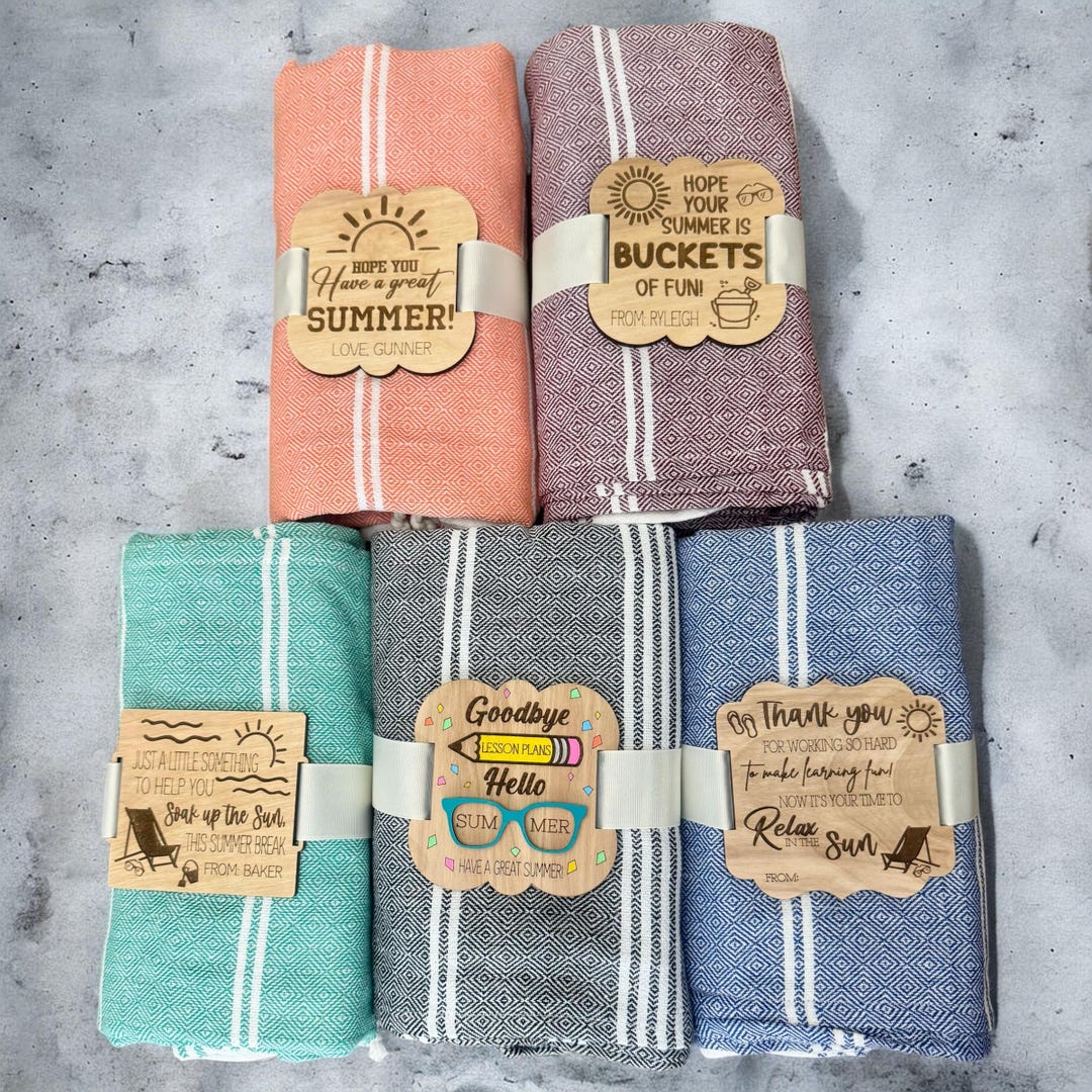 Teacher's Appreciation / Beach Towel Tag / Beach / Teacher / End of ...