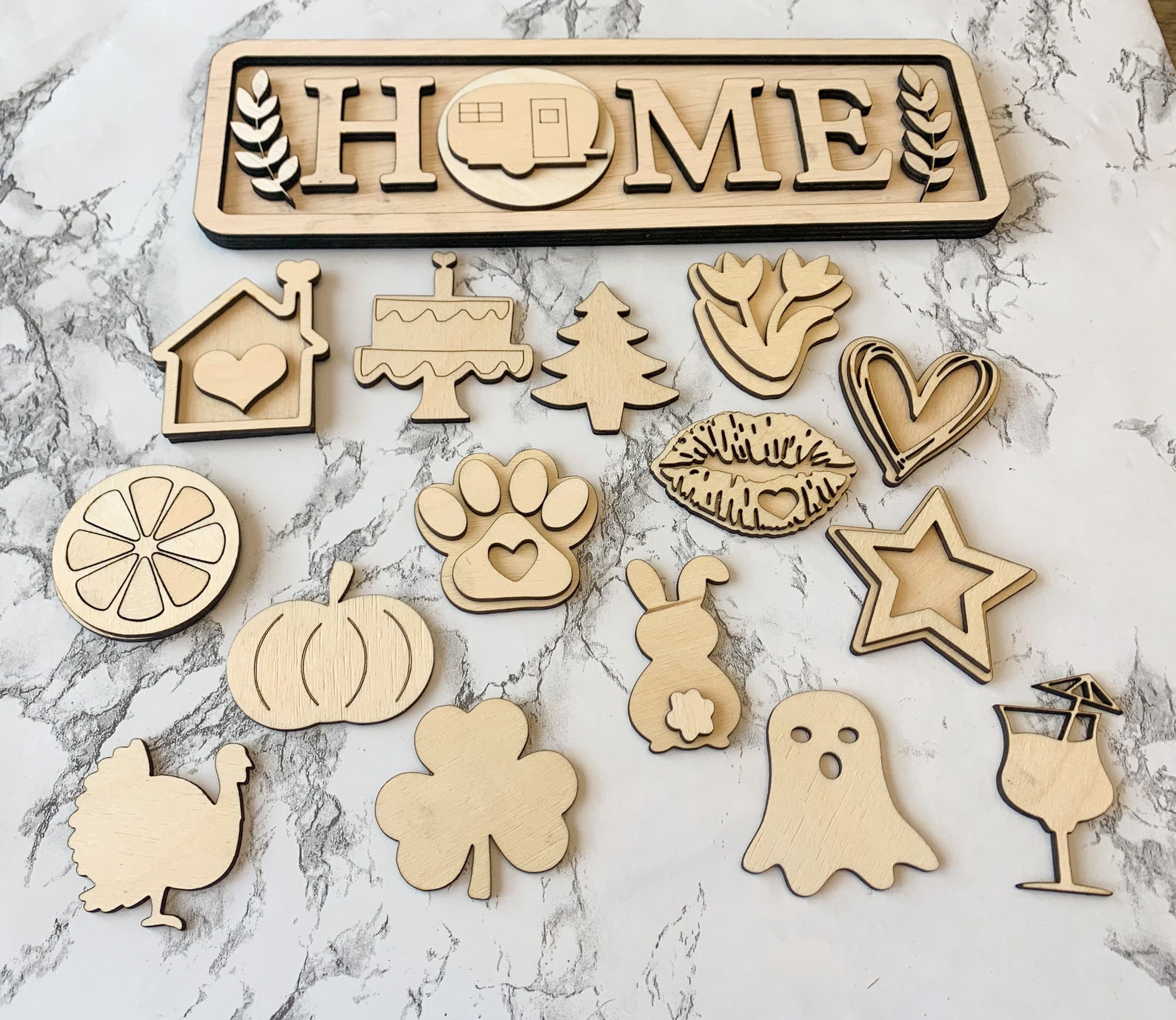 Interchangeable Sign DIY / Holiday Sign / DIY Sign Kit / Paint | Etsy