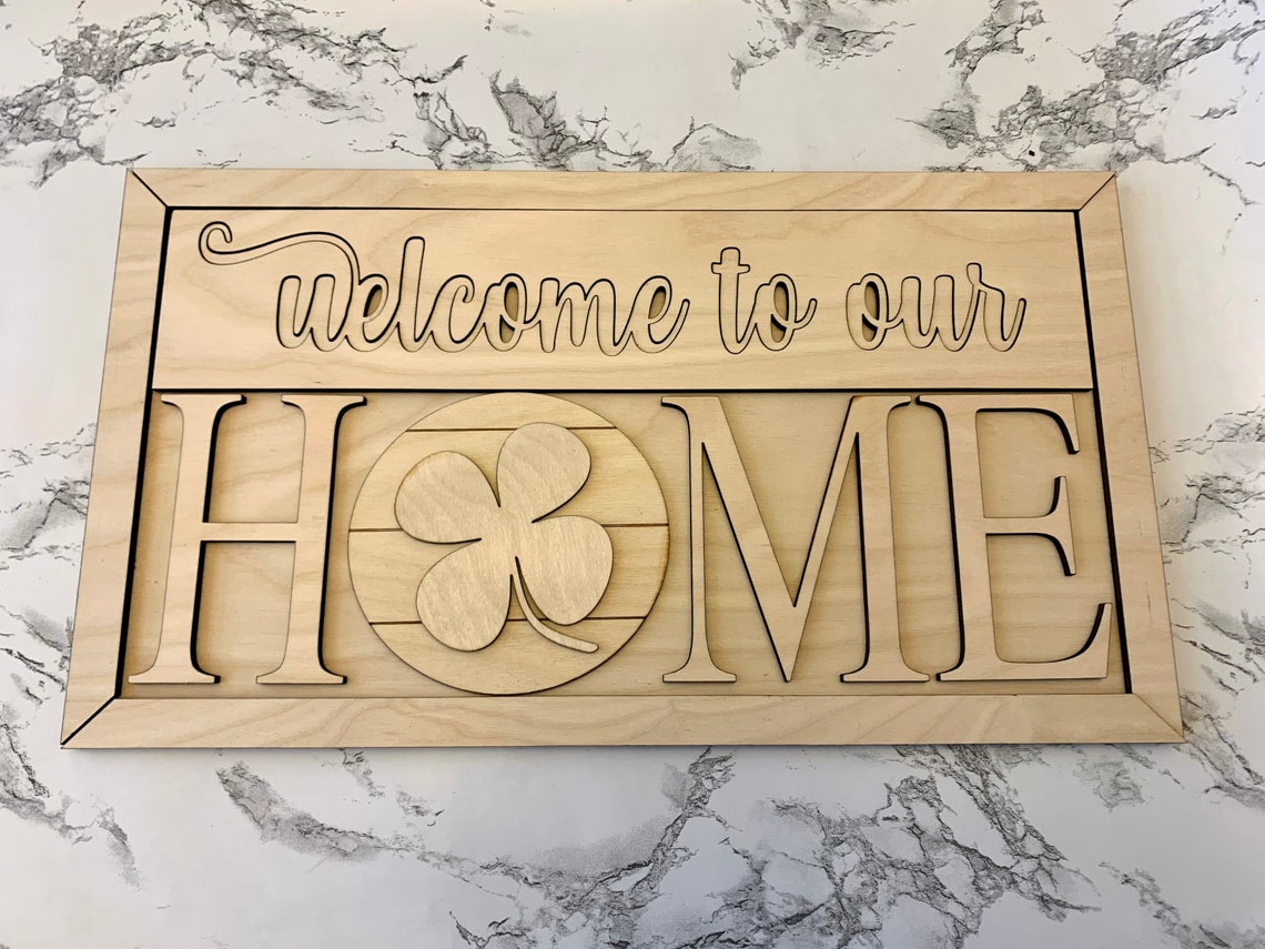 Interchangeable Welcome to Our Home Sign DIY Kit / Shiplap / | Etsy