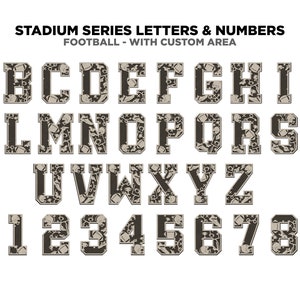 Football Stadium Series Letters & Numbers / Team Spirit / Kids Sports ...
