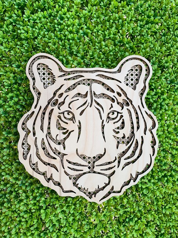 Boho Tiger Rattan / Tiger Head / Boho / Rattan / Auburn / - Etsy