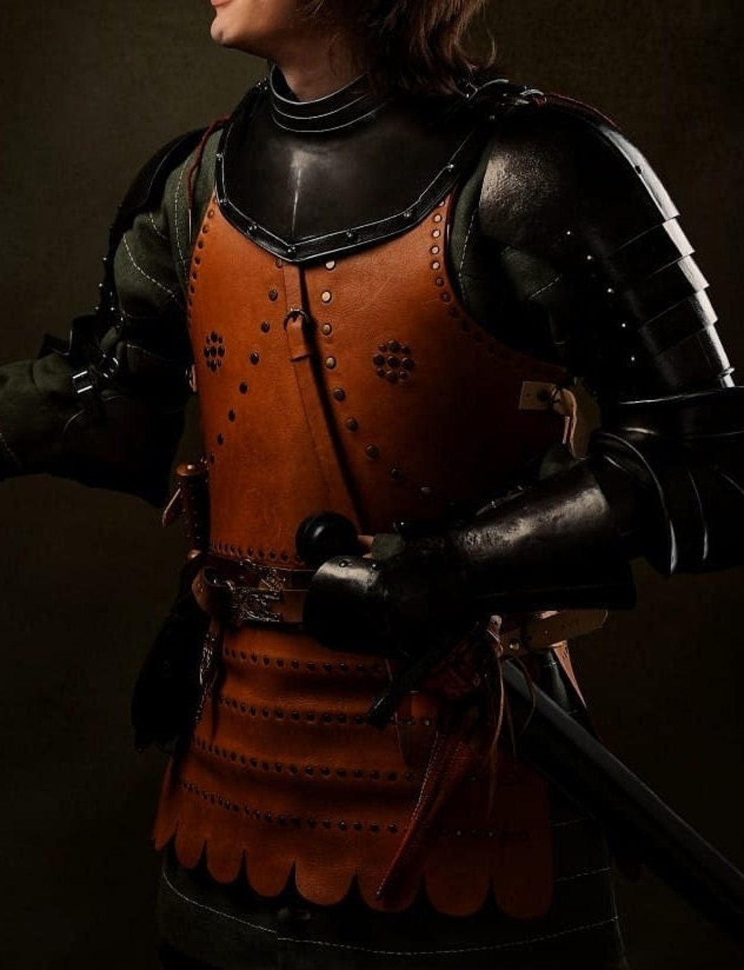 Fake Brigandine for Larp/cosplay/prop. Natural Vegetable Leather Armor ...