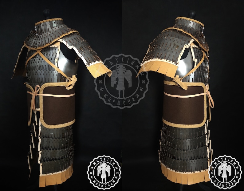 Full Set. Mongol/ Jurchen Lamellar + Helmet + Face Protection ...