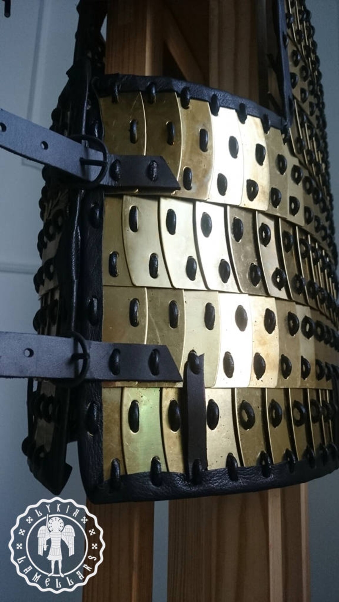Lamellar brass armour with sleeves 2 | Etsy