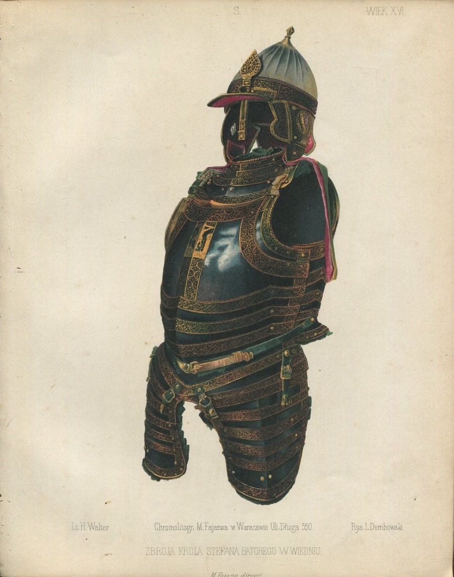 Stefan/stephan Batory Arms & Armor. Helmet Breastplate - Etsy