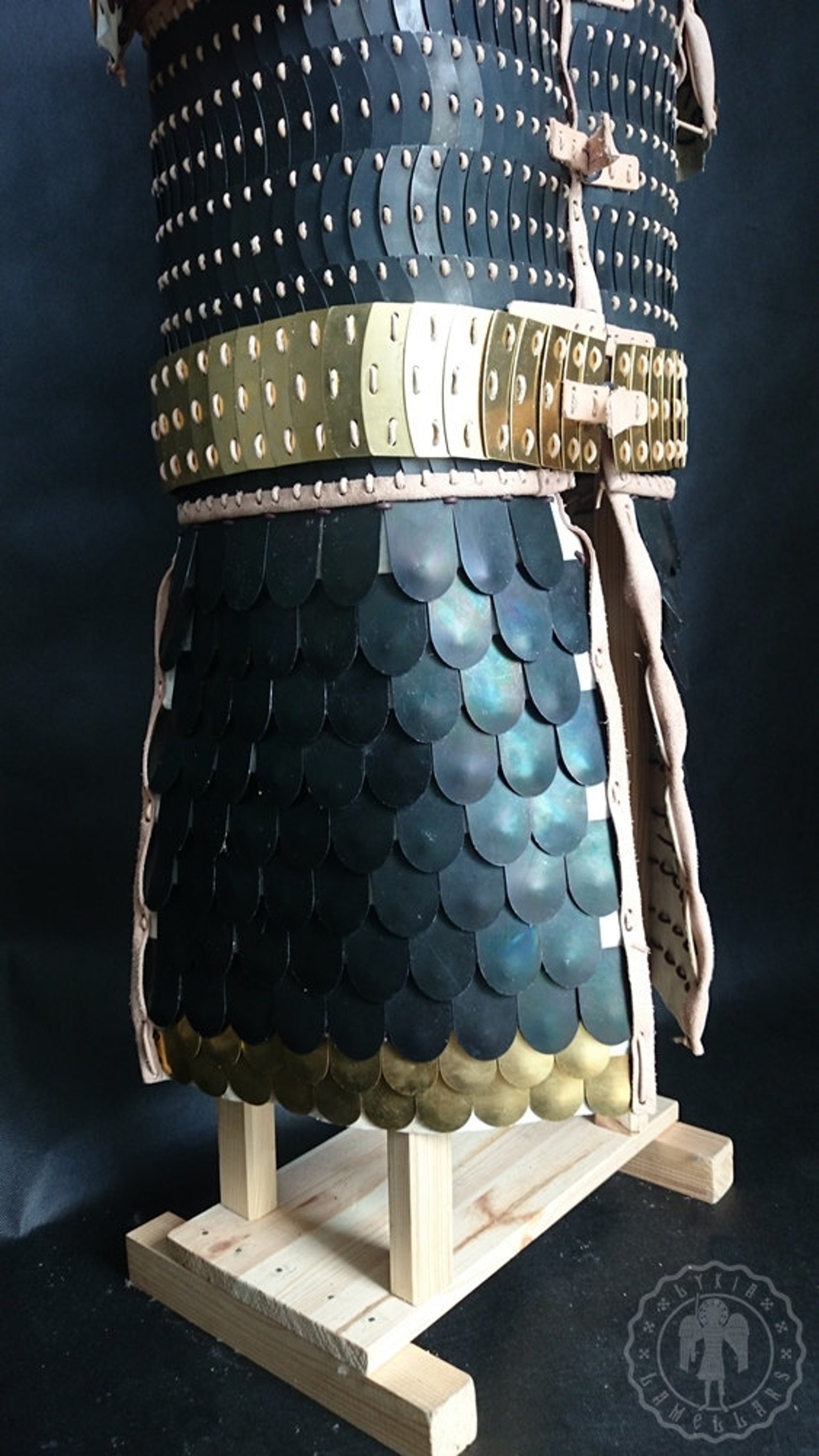 Long Lamellar Scale Armor, Brass and Black Steel - Etsy