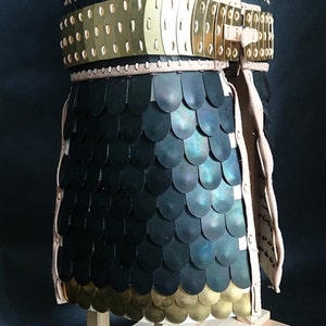 Long Lamellar Scale Armor, Brass and Black Steel - Etsy