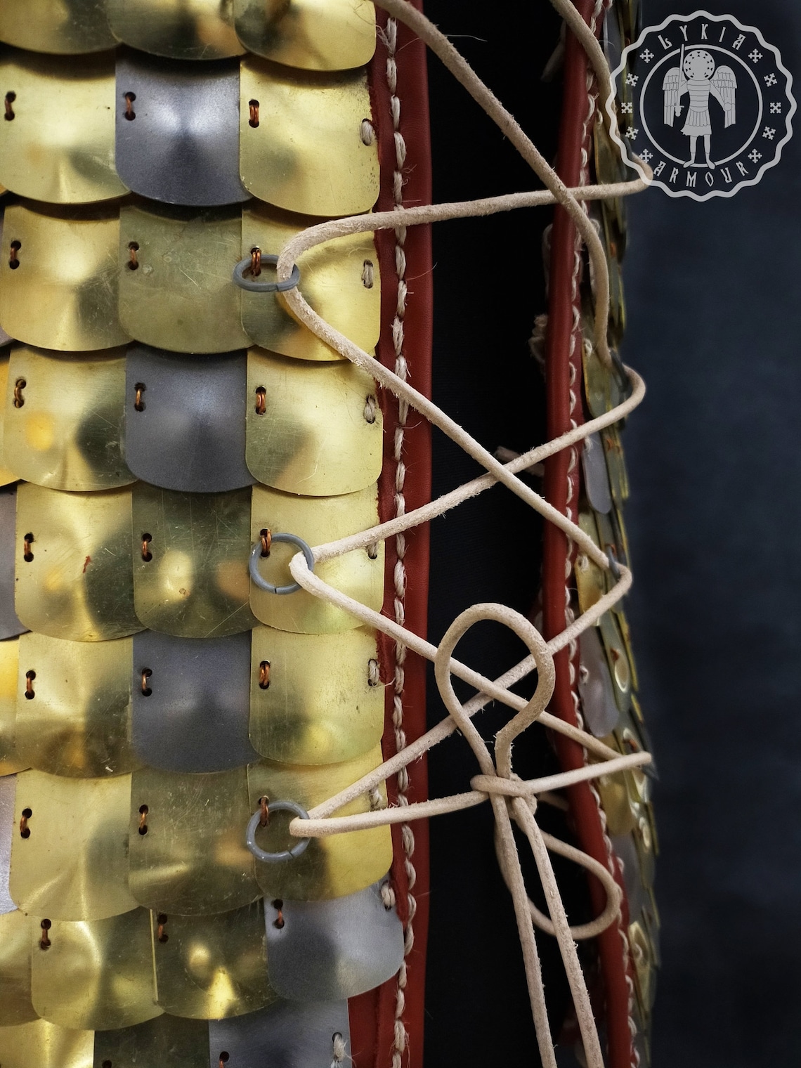 Roman Scale Armor. Brass and Steel Scales Copper Wire. Second - Etsy