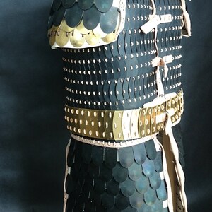Long Lamellar Scale Armor, Brass and Black Steel - Etsy